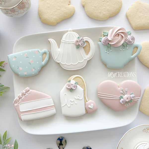 Tea Party - Stencils (3 pack - teapot, tea bag, cake slice) – 6 B's ...